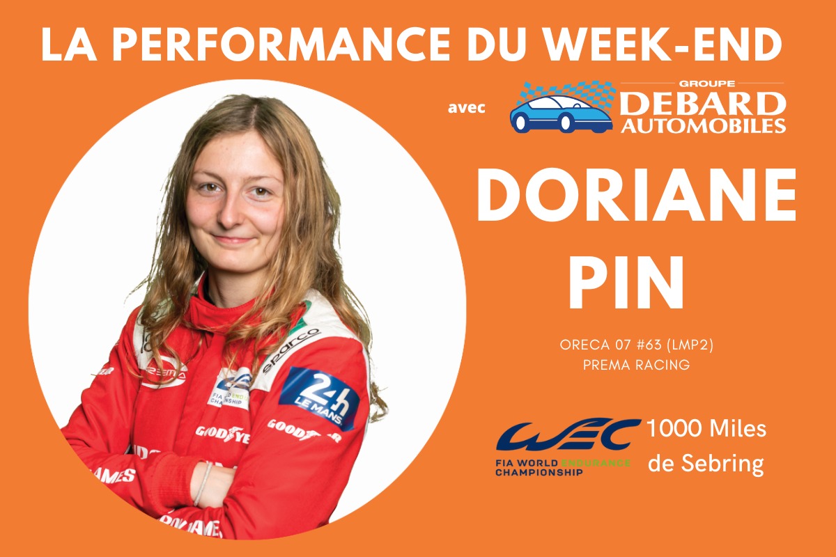 La performance du week-end avec Debard Automobiles : Doriane Pin ...
