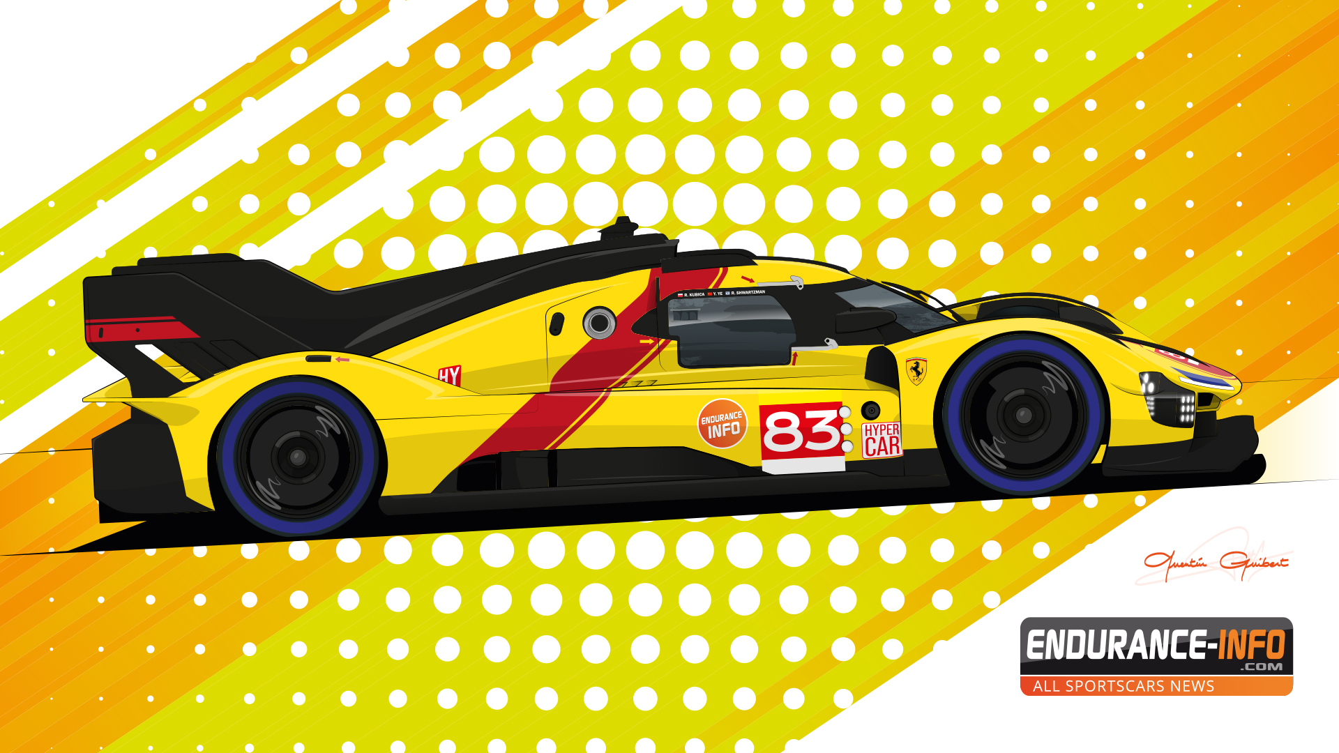 WEC - Et si la Ferrari 499P n°83 faisait la part belle au jaune ...