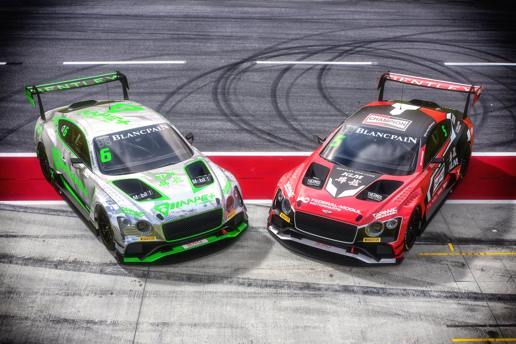 Les Bentley Continental GT3/Bentley Team Phoenix Racing Asia se ...