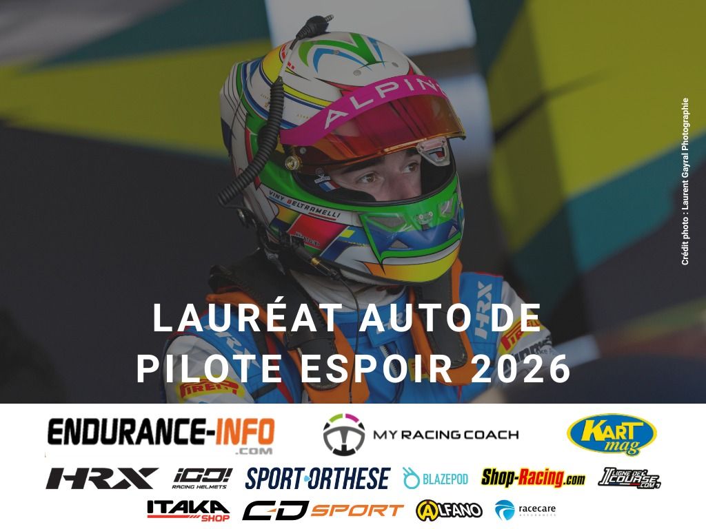Viny Beltramelli lauréat de l'opération Pilote Espoir 2026 - Endurance Info